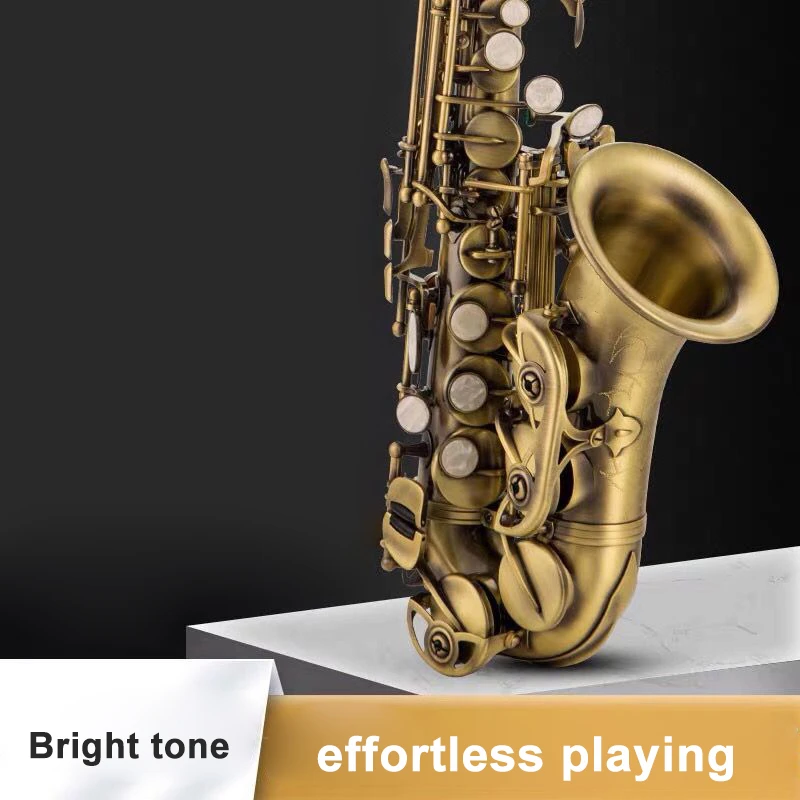 Japan curved soprano saxophone BB flat Antique Copper Simulation ...