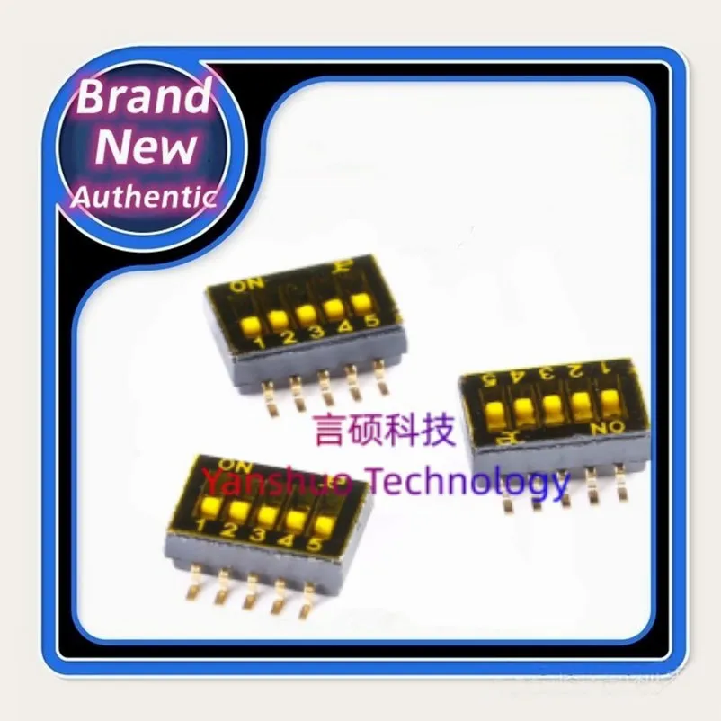 10PCS-DSHP05TSGET-100-original-dial-switch-1-27mm-5-position-low-push ...