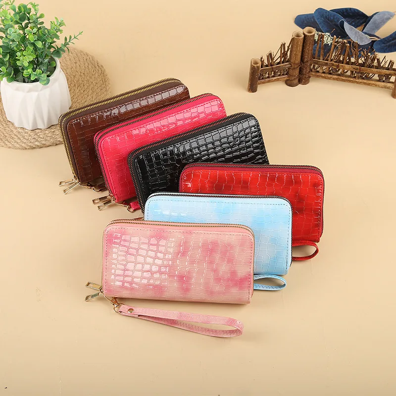 Luxury Brand Women Wallets Double Zippers Coin Bag Mobile Phone Bag ...
