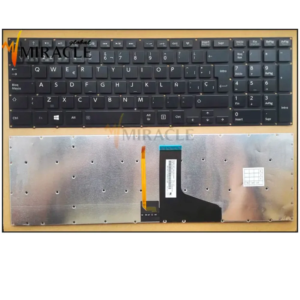 Spanish-Backlit-Laptop-Keyboard-for-Toshiba-Satellite-P50-B-P55t-P55-A ...