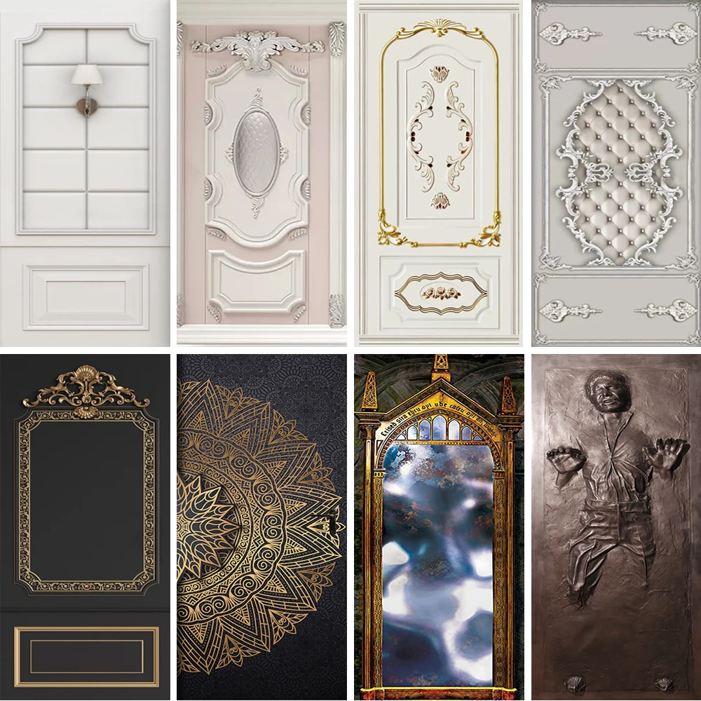 Self-Adhesive-3D-Door-Stickers-Modern-Style-Sticker-Wallpaper-DIY-Vinyl ...