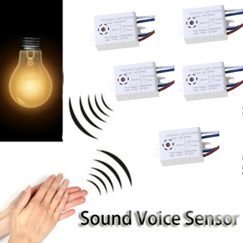 5PC-Light-Sensor-Switch-Detector-Sound-Voice-Sensor-Intelligent-Auto-on ...