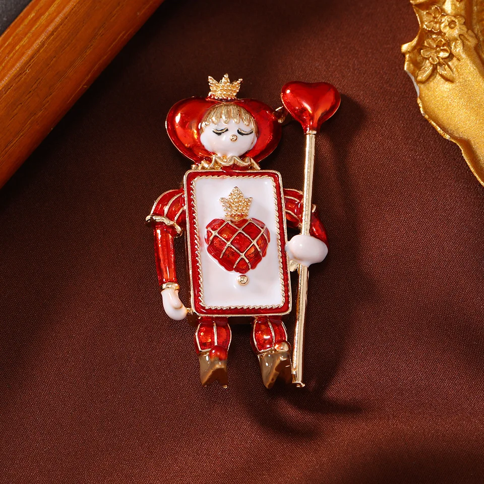 New-Cute-Retro-Red-And-Spade-Soldier-Brooches-For-Women-Men-Coat ...