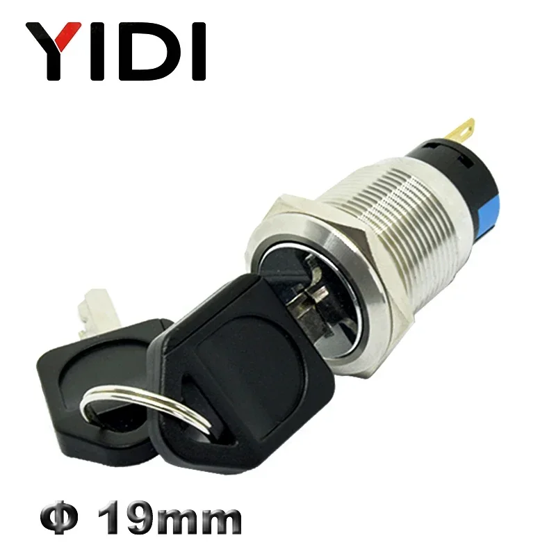 19mm-Waterproof-Stainless-Steel-2-3-positions-Metal-Key-Switch-1NO1NC ...
