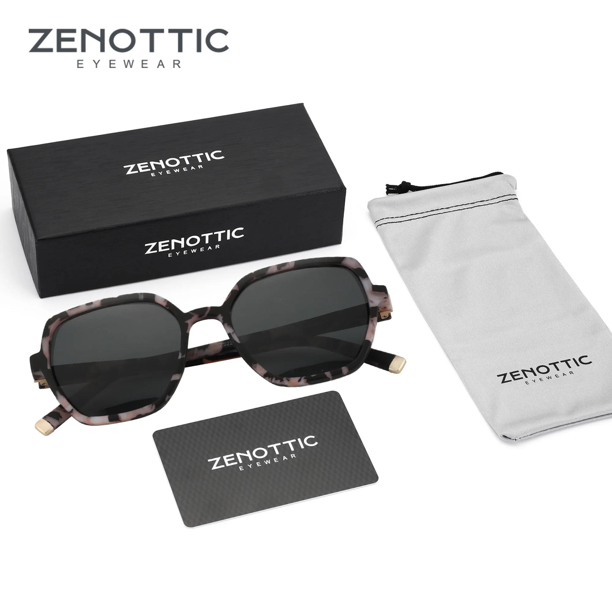ZENOTTIC Hexagon Sunglasses for Small Faces Women Polarized UV400 ...