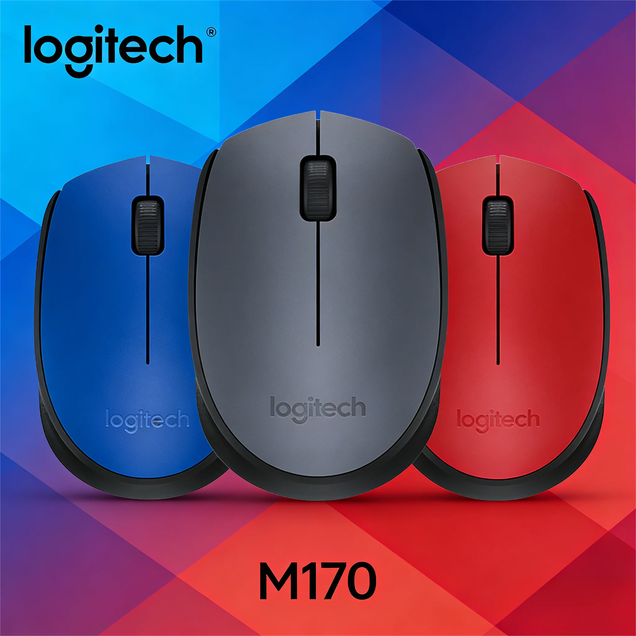 Logitech M170 Wireless Mouse with USB Receiver, Anti-Slip, Ideal for ...