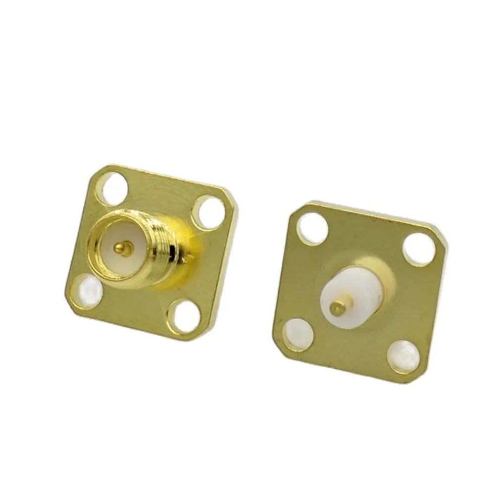 RP-SMA Connector 4 Hole RPSMA Male Chassis Panel Mount RF Connectors 12 ...