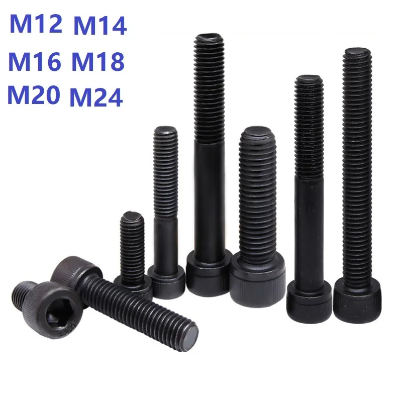 육각 소켓 나사, 탄소강 블랙 12.9 등급 육각 알렌 소켓 캡 헤드 나사 볼트, M12, M14, M16, M18, M20| | - AliExpress