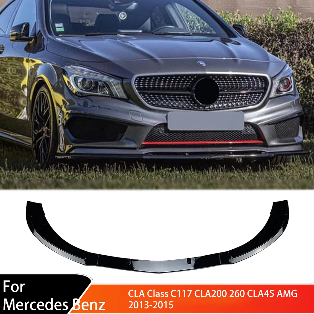 Front-Bumper-Lip-Spoiler-Splitter-For-Mercedes-Benz-CLA-Class-C117 ...