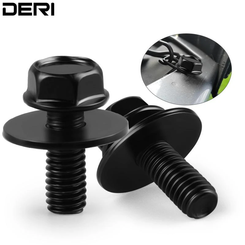 20x Car Screws Body Bolts M6 -1.0 X 16mm Long. 10mm Hex. 17mm Washer ...