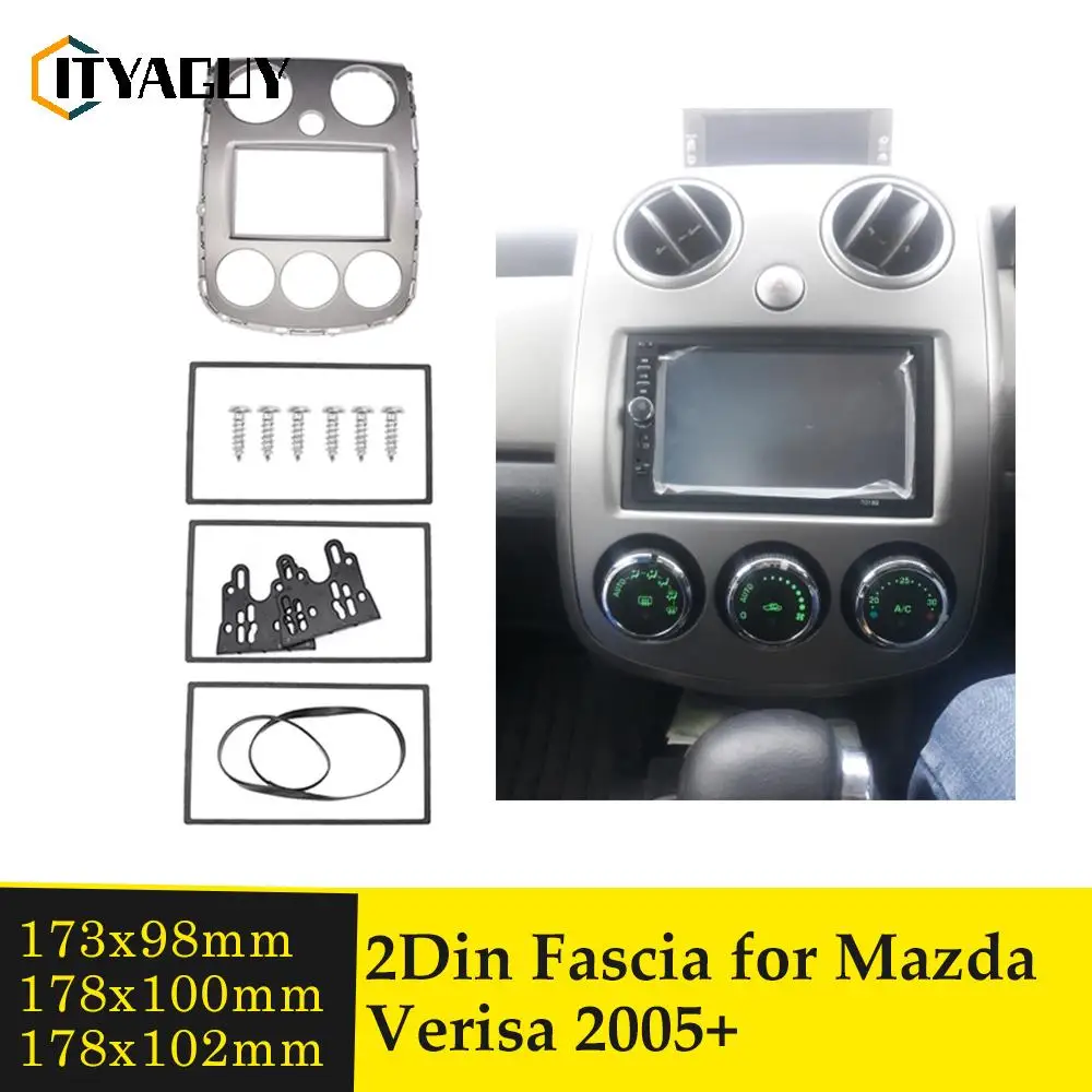 2-Din-Car-Stereo-Fascia-Radio-Face-Plate-Frame-for-Mazda-Verisa-2005 ...