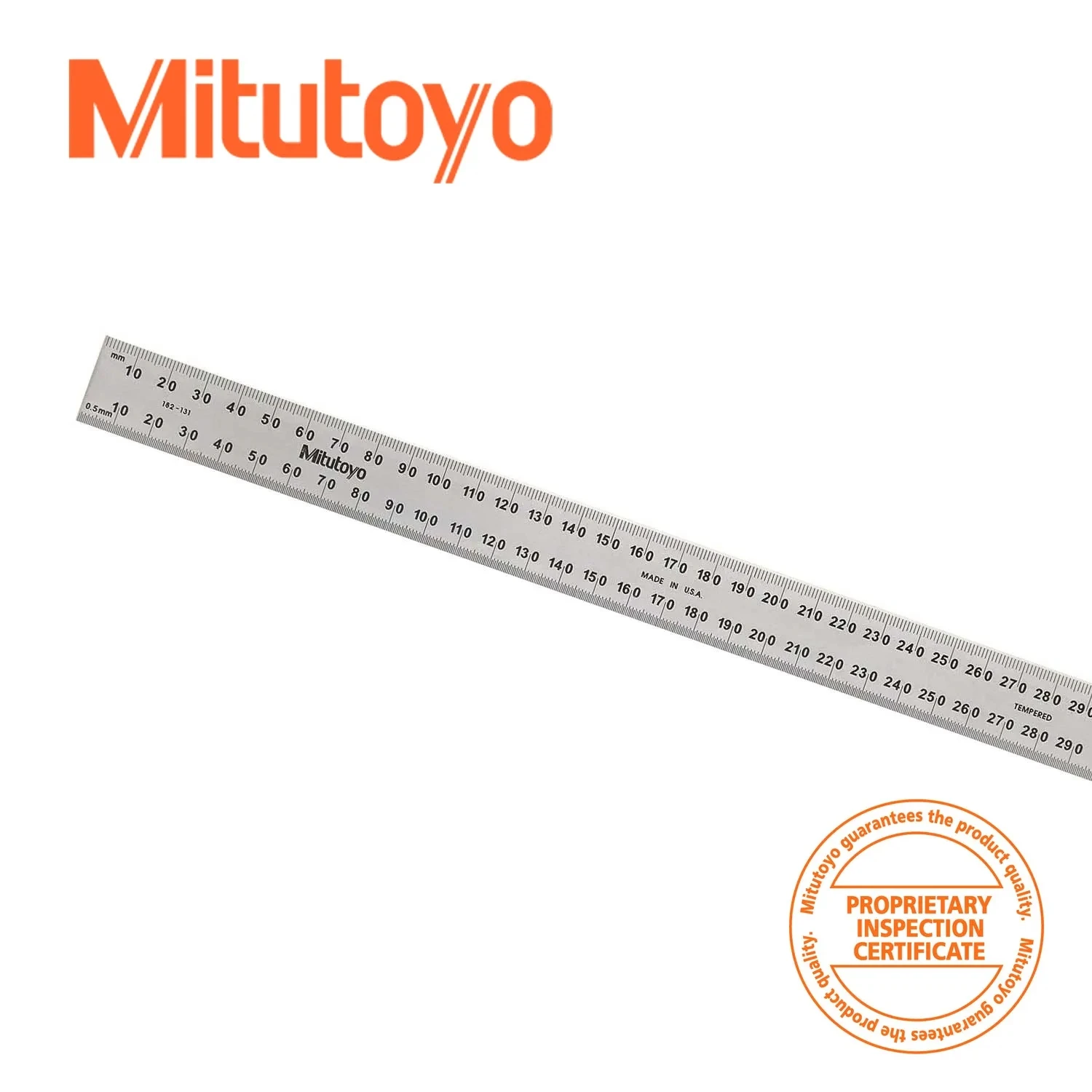 Standby-Mitutoyo-182-131-Tempered-Stainless-Steel-Rule-Wide-Rigid-Ruler ...