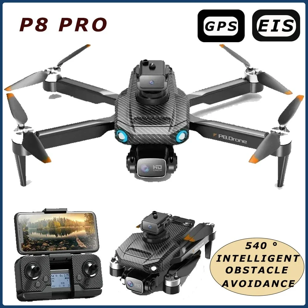 P8 Pro 8K Drone Professional Obstacle Avoidance GPS Dual HD Camera 5G ...