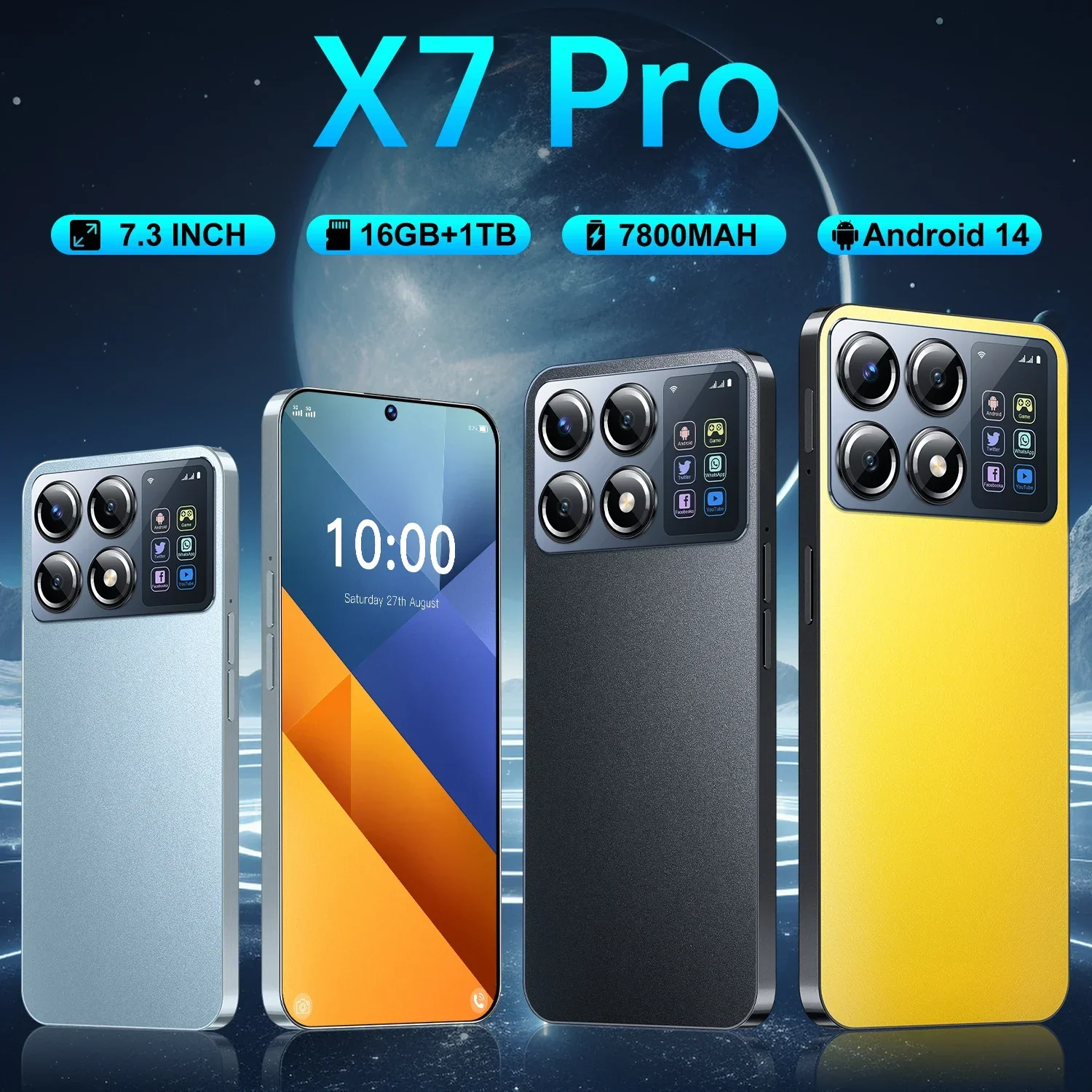 Tel-fono-Inteligente-X7-Pro-desbloqueado-dispositivo-con-pantalla-HD ...