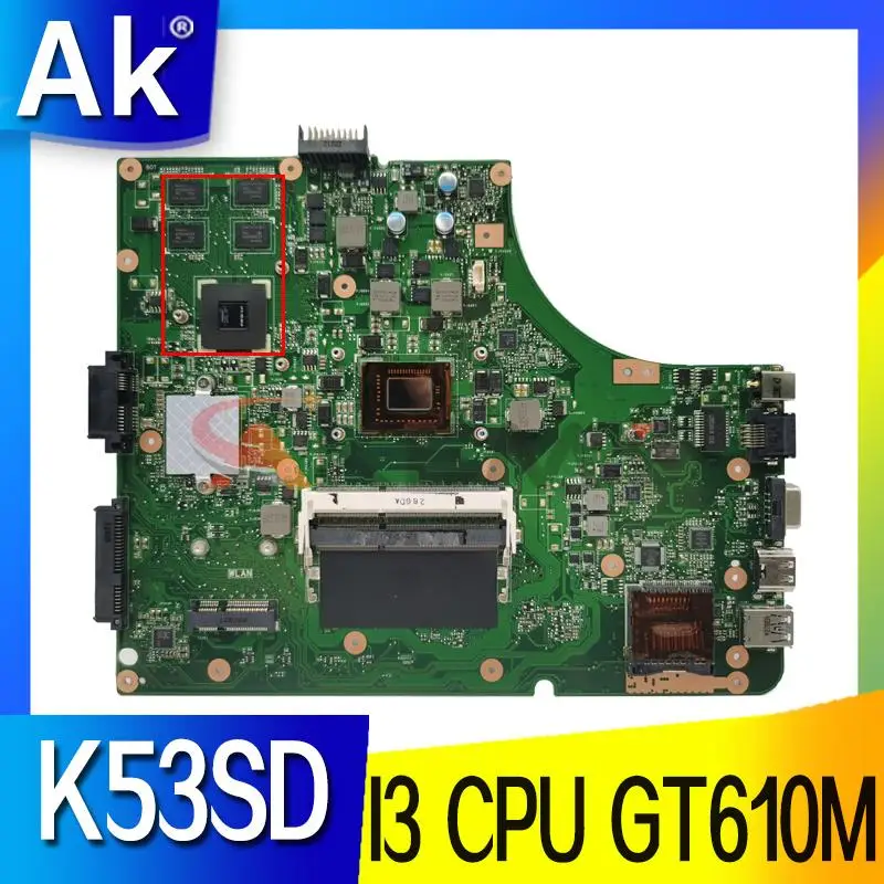 K53SD Notebook Mainboard For Asus A53S A53E K53E K53S Laptop Computer ...