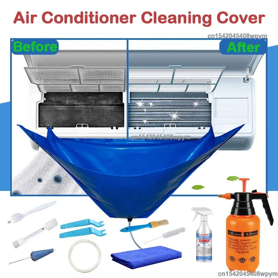 Air Conditioning Water Cover Full Set of Cleaning Tools with Water Pipe ...