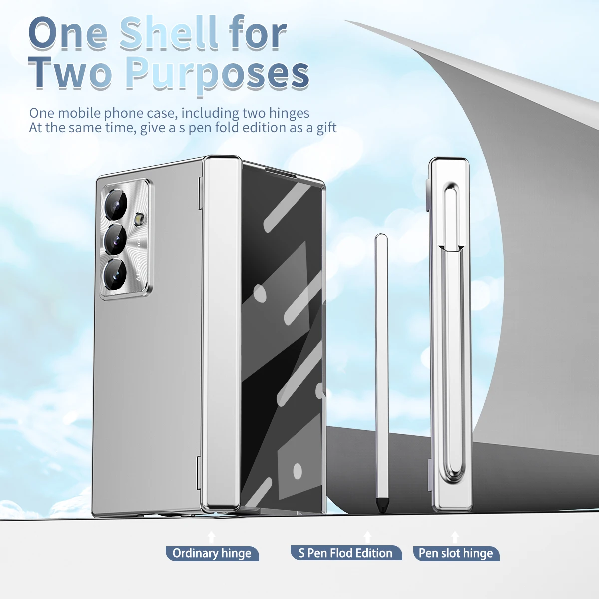 Premium Double Magnetic Hinge Case with Tempered Glass Protection for ...
