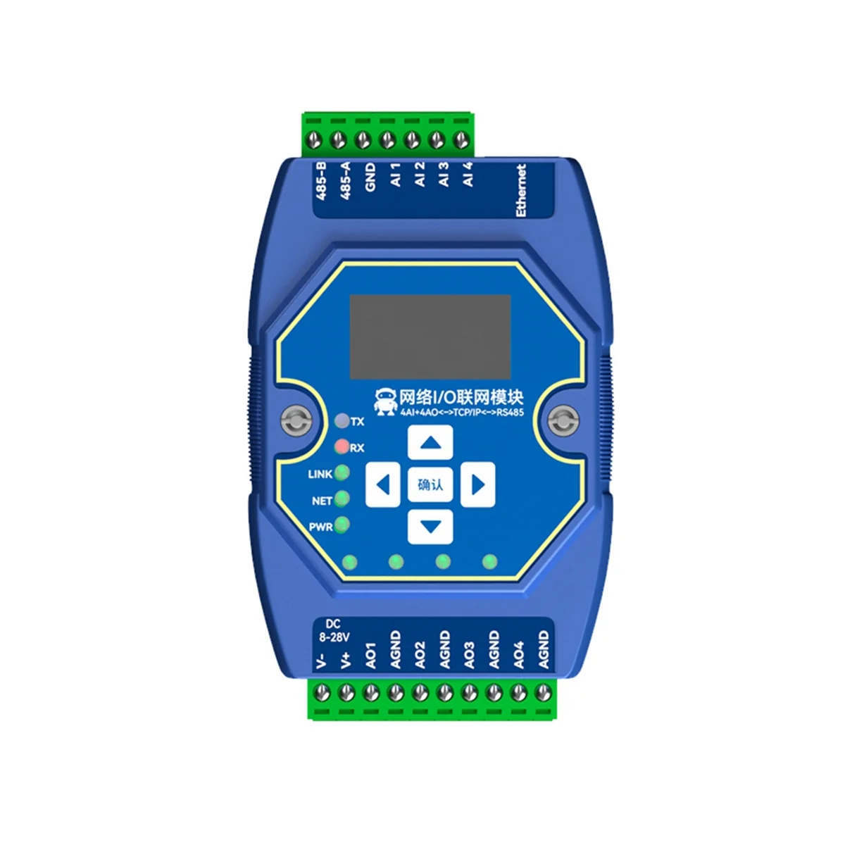 4-Way-Remote-Acquisition-Control-Modbus-TCP-I-P-Networking-Module-4AI ...