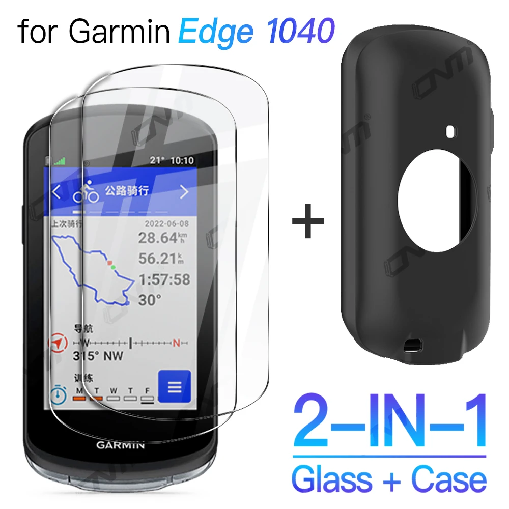 Silicone-Case-Tempered-Glass-for-Garmin-Edge-1040-Accessories-Kit ...