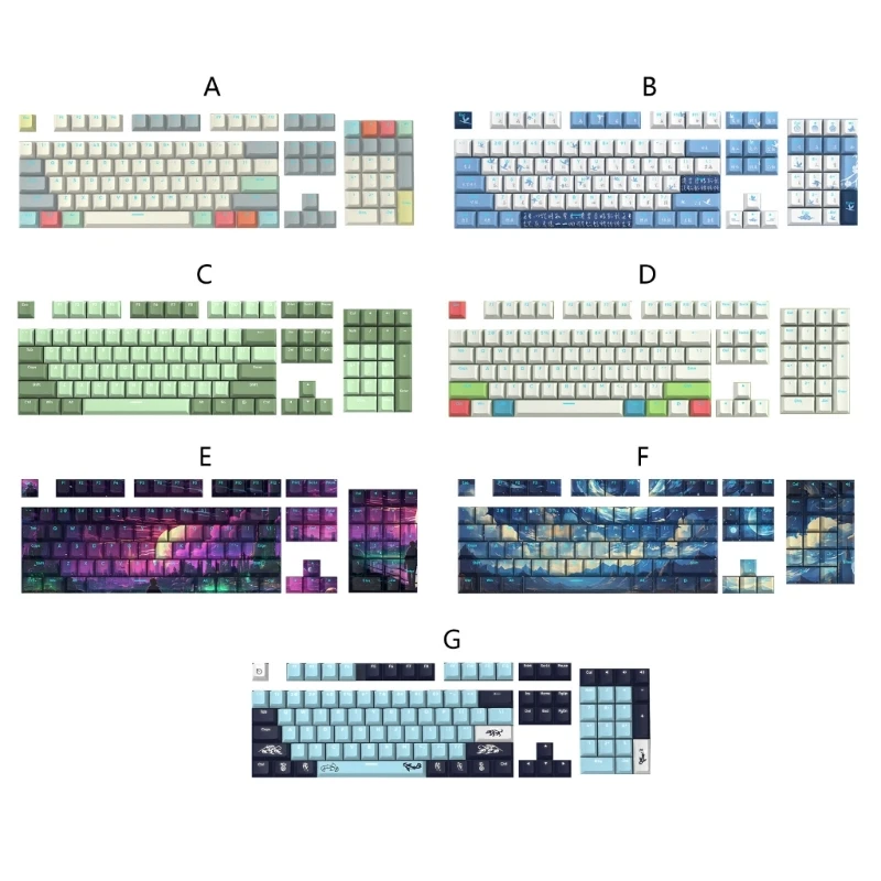 Thick-PBT-Keycap-Set-Double-Shot-DyeSub-Backlit-Keycaps-CherryProfile ...