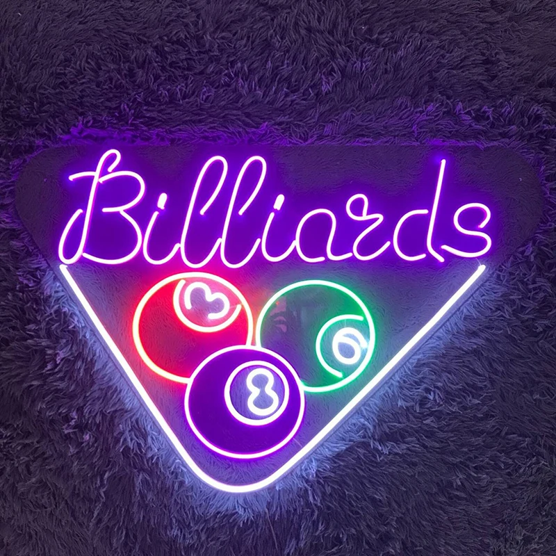 Neon Sign Billiards Led Lights Sign Handmade Custom Personalized Gift ...