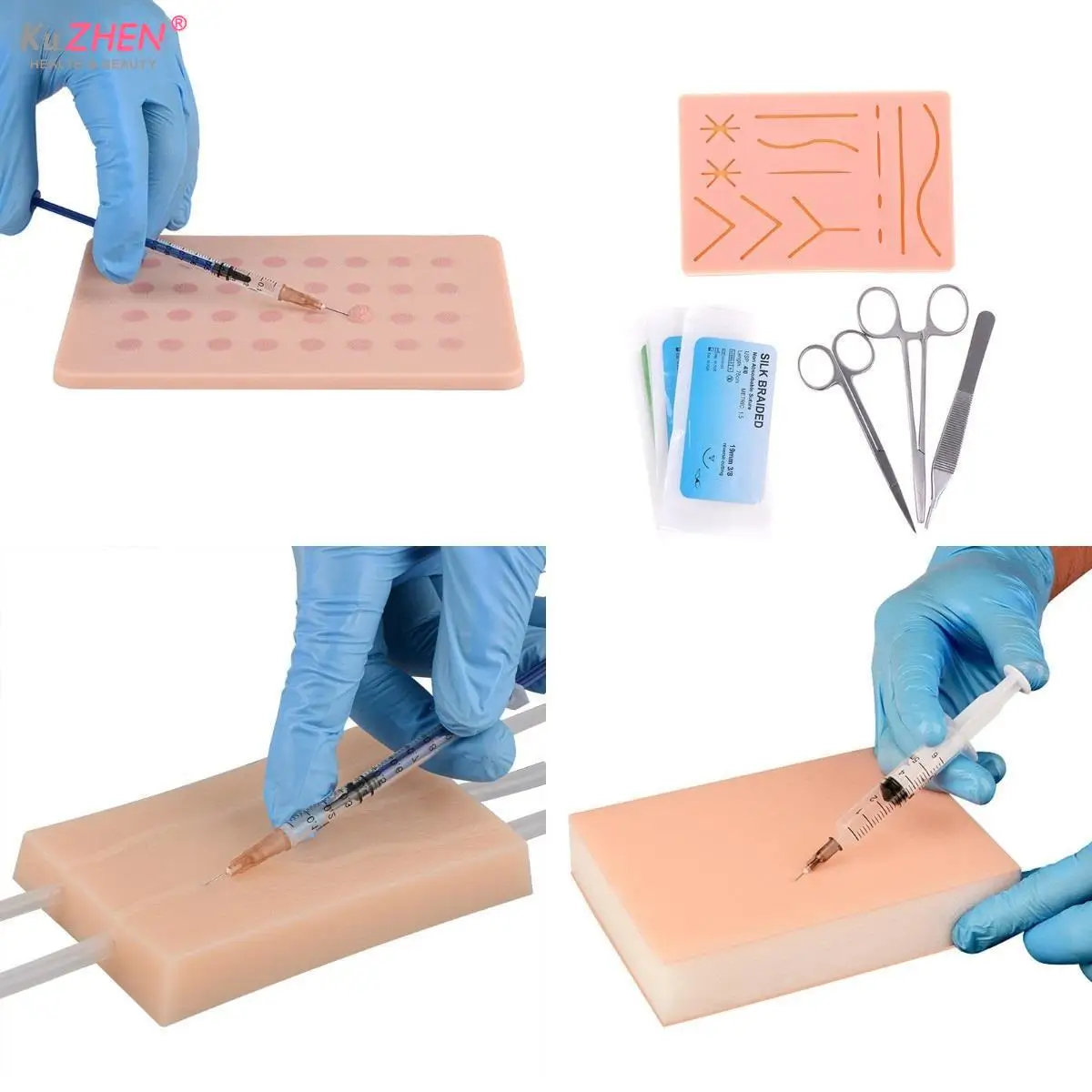 Venipuncture IV Injection Training Pad Human Skin Suture Model Y/4 Vein ...