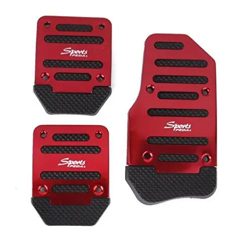 3Pcs-Universal-Racing-Manual-Non-Slip-Foot-Pedal-Pad-Cover-Aluminum ...