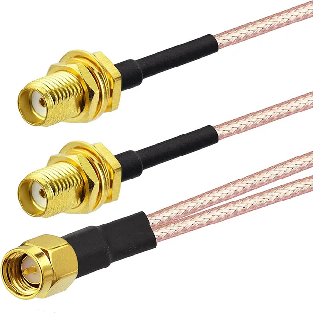 RP SMA Male/Female to Dual SMA Male Female 2 X SMA 2 Way Antenna ...