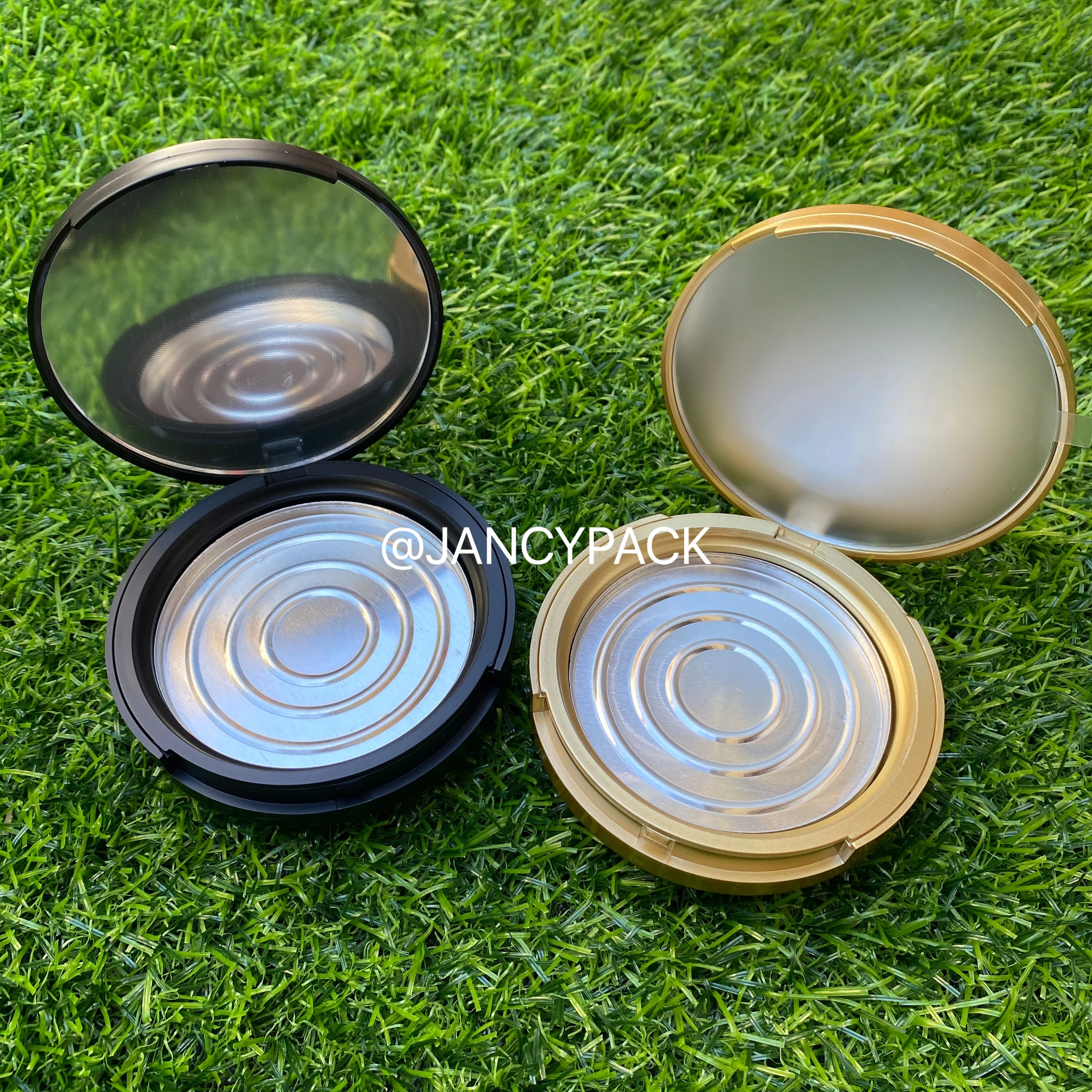 Matte-Black-Compacts-DIY-Pressed-Powder-Case-Empty-Blusher-Box-with ...