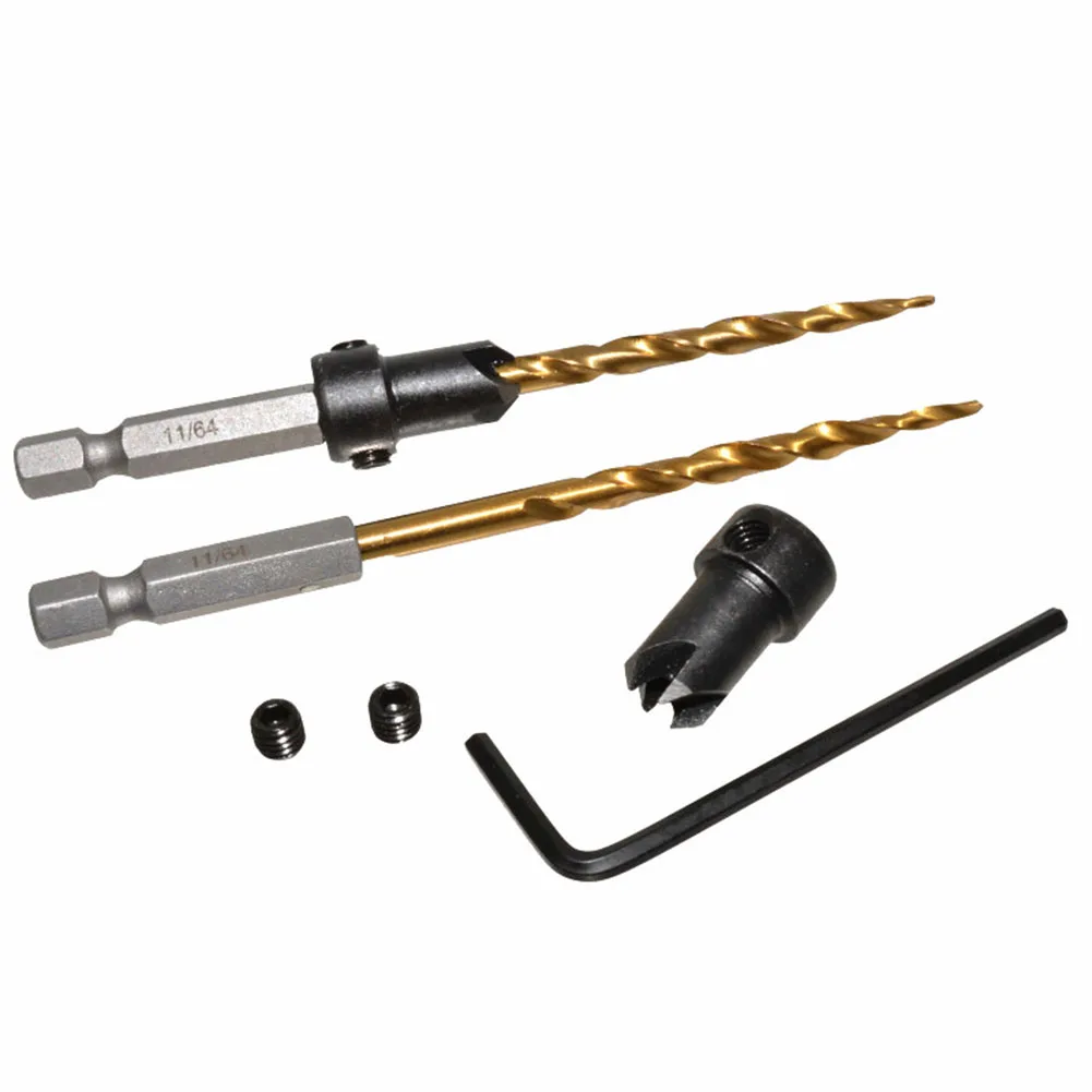 5Pcs Countersink Drill Bit Hex Shank Taper Drill Counter Sink Holes ...
