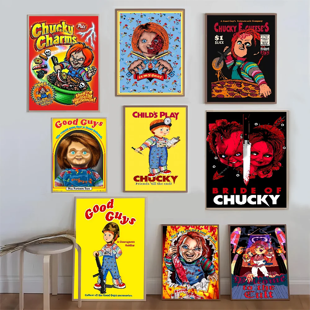 Classic Chucky Horror Movie Whitepaper Poster Waterproof Paper Sticker ...