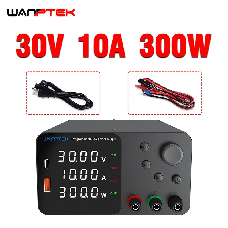 Wanptek-Adjustable-DC-Laboratory-Power-Supply-30V-10A-60V-5A-Encoder-Adjustment-Voltage ...