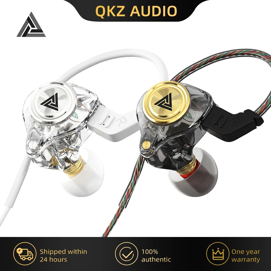 QKZ AK3 FiLe Wired Earphone with Microphone HiFi Music Monitor Bass ...