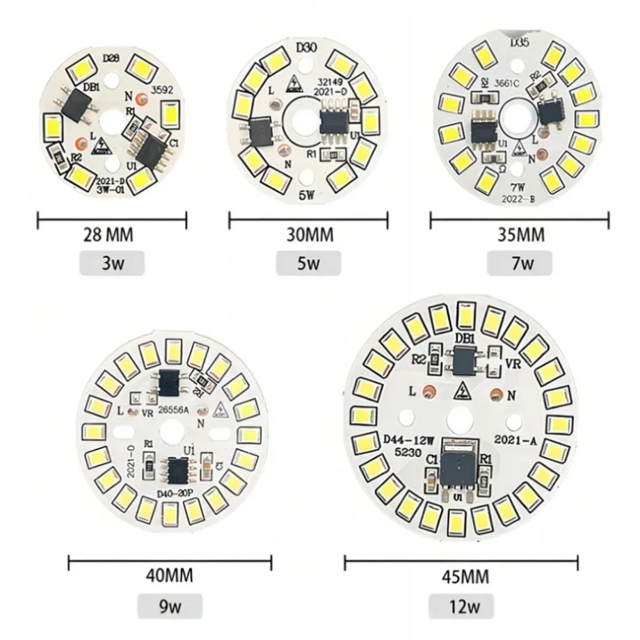 10PCS-LED-Bulb-Patch-Lamp-SMD-Plate-Circular-Module-Light-Source-Plate ...