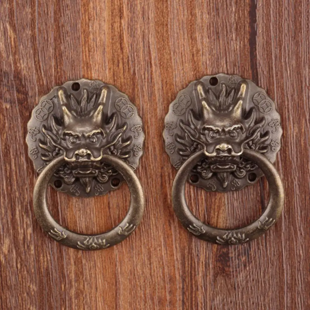 2-Pcs-Vintage-Dragon-Head-Cabinet-Wardrobe-Furniture-Drawer-Pull-Handle ...