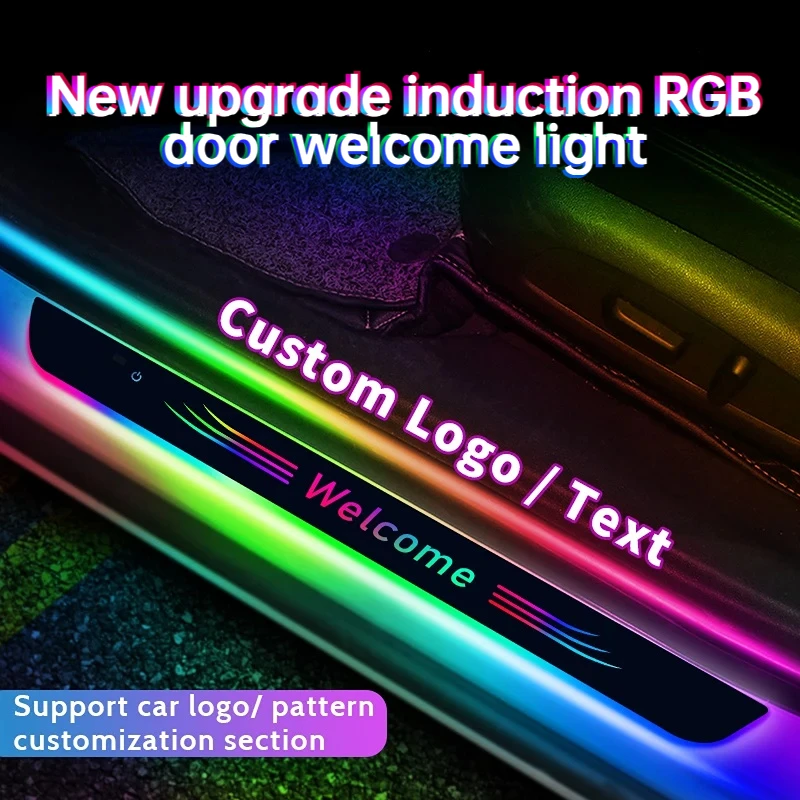 Car-welcome-pedal-light-RGB-door-sensing-multi-mode-7-color-LED-car ...
