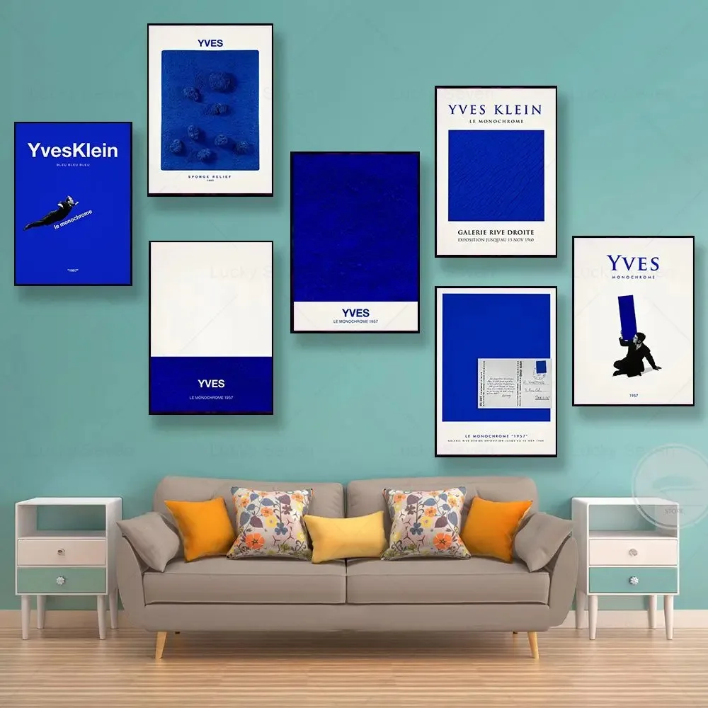 Yves-Klein-Exhibition-Poster-Pop-Blue-Color-Lump-Abstract-Art-Prints ...