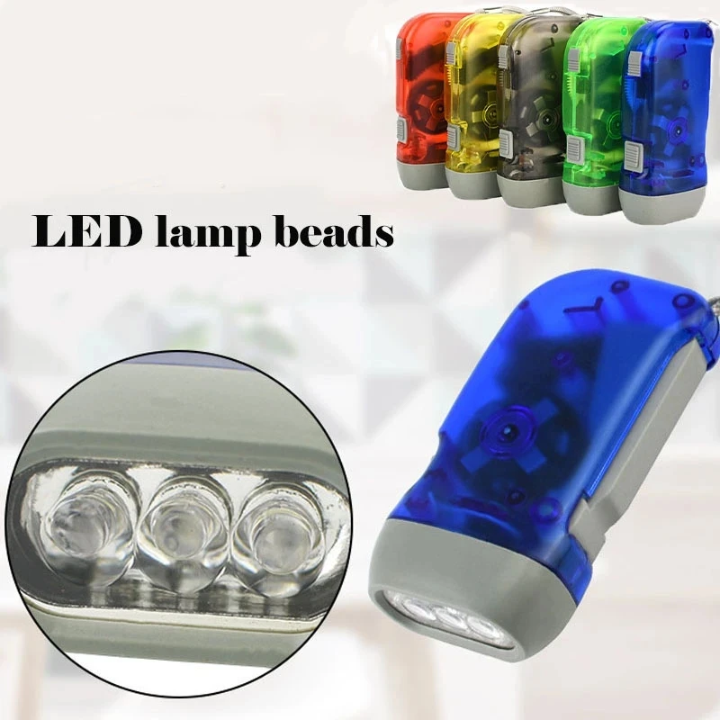 Hot-sell-Outdoor-LED-Manual-pressure-generator-crank-flashlight-No ...