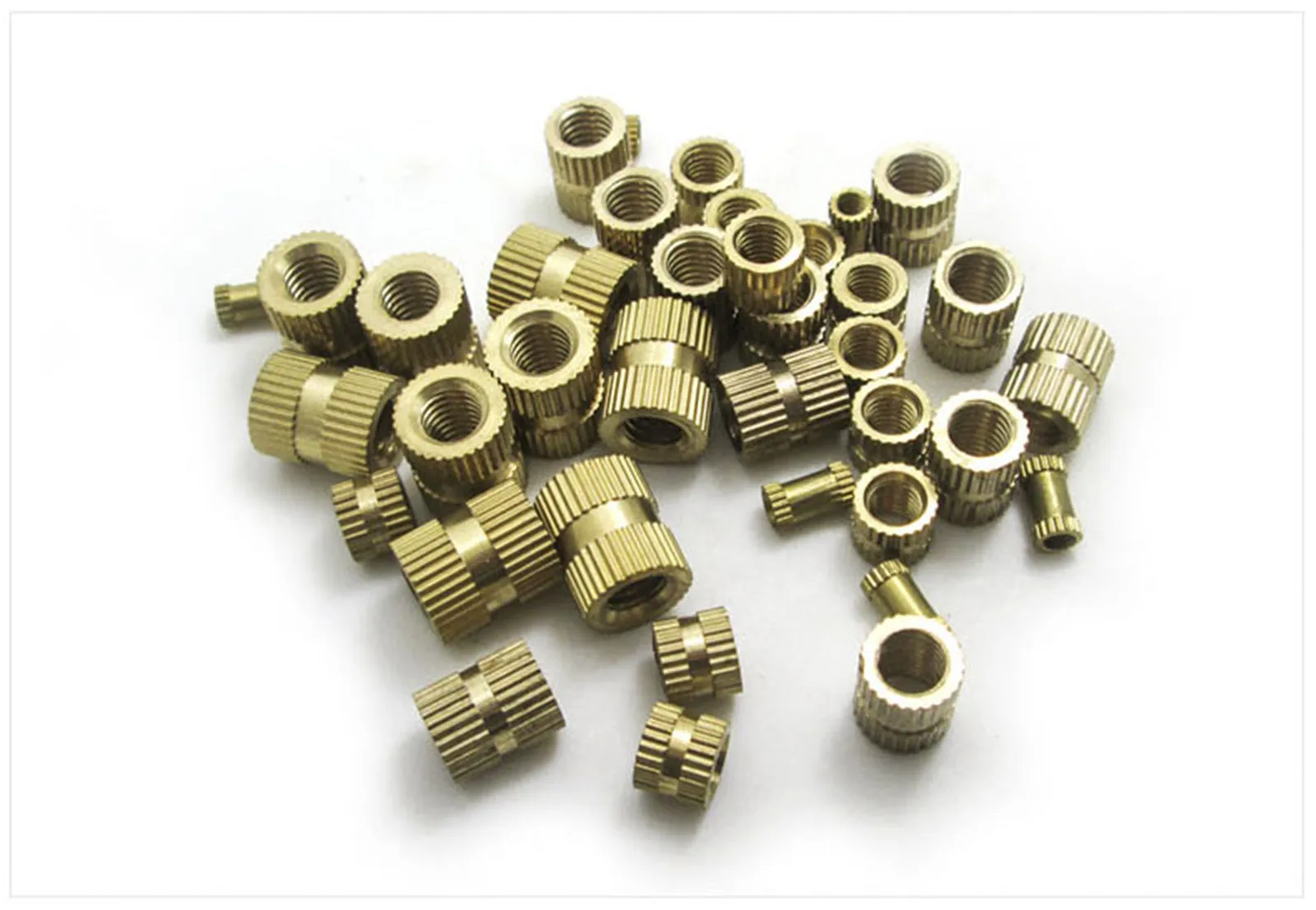 M3 Series Copper Insert Nut, Fixador embutido, Double Pass Latão Knurl ...
