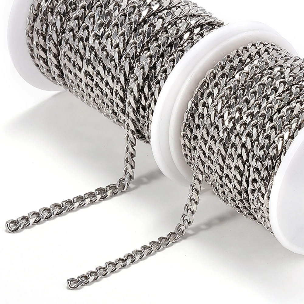 1Meter-5Mm-6Mm-Roestvrijstalen-Kettingen-Steampunk-Ketting-Voor-Choker ...