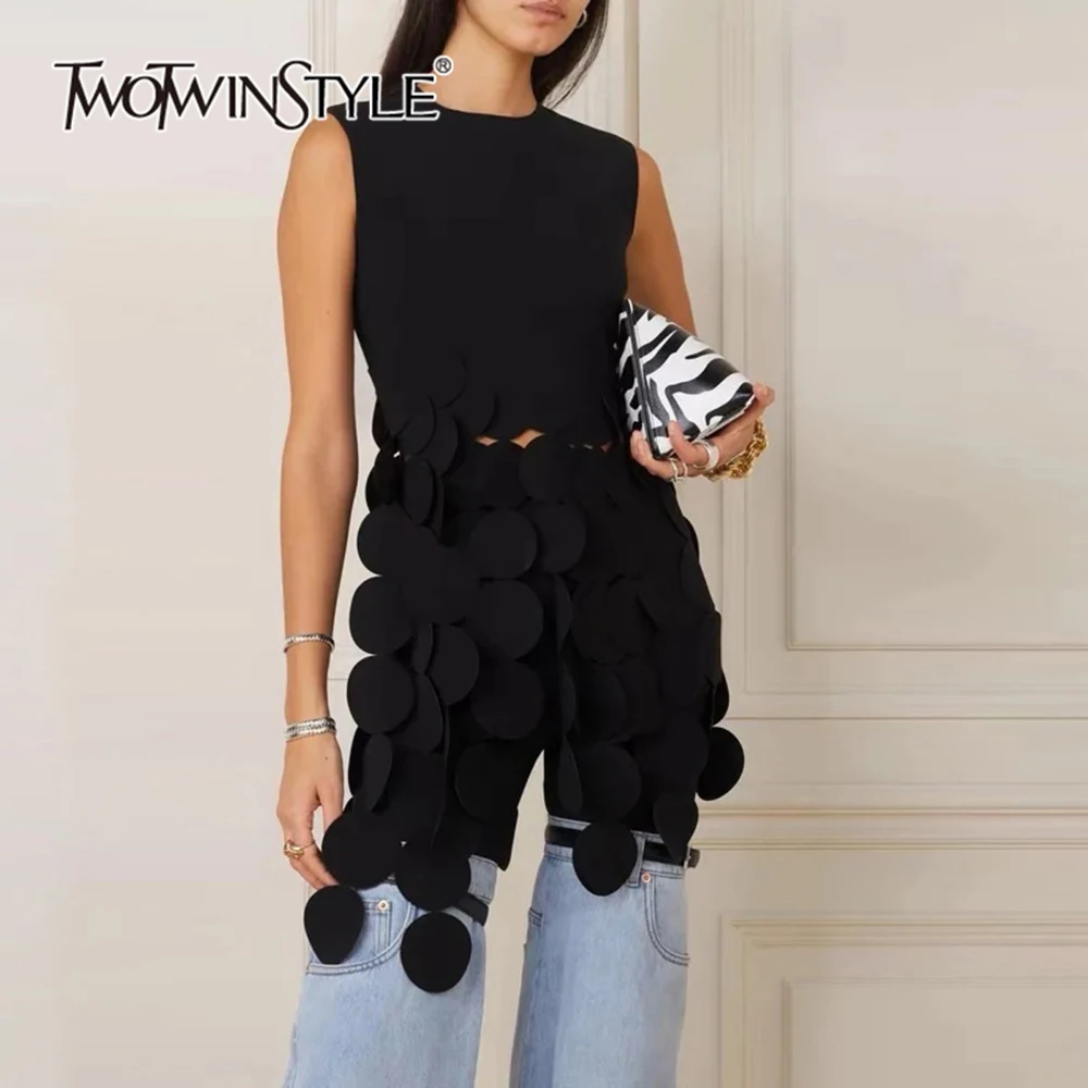 TWOTWINSTYLE-Solid-Slimming-Patchwork-Zipper-Vests-For-Women-Round-Neck ...