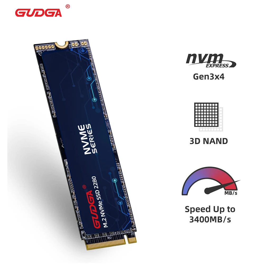 Gudga Ssd Mvme M2 Nvme 2280 128gb 256gb Flash Hard Disk Internal Solid ...