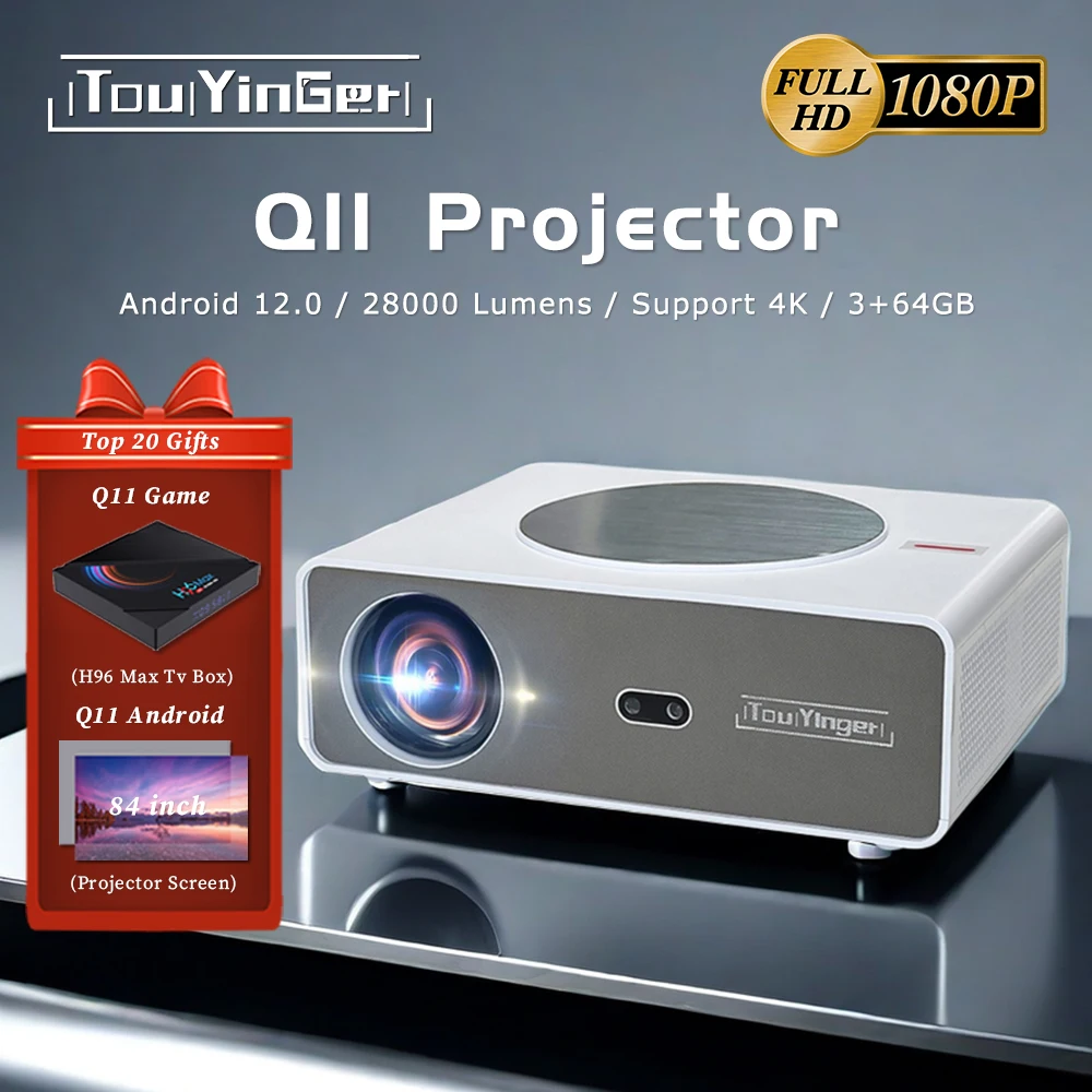 Touyinger-Q11-LED-Projector-28000-Lumens-Full-HD-Q11W-Android-Support-4K-Projector-Home-Theater ...