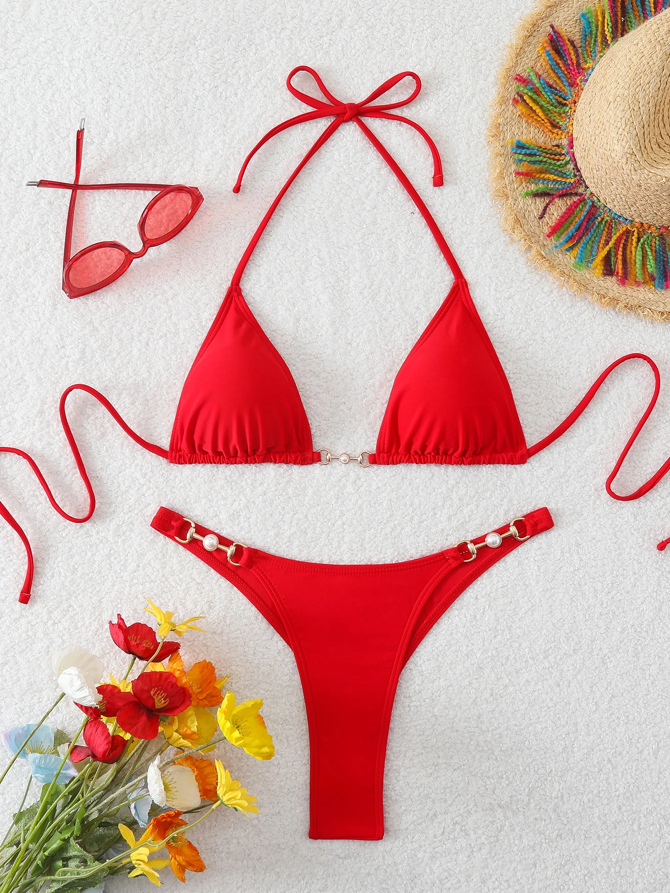 Sexy Bikini 2026 Women Chain Swimsuit Female Swimwear Thong Micro ...