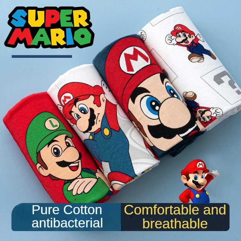 4pcs-Anime-Super-Mario-Bros-Boys-Boxer-Underpants-Cotton-U-Pouch-Bulge ...