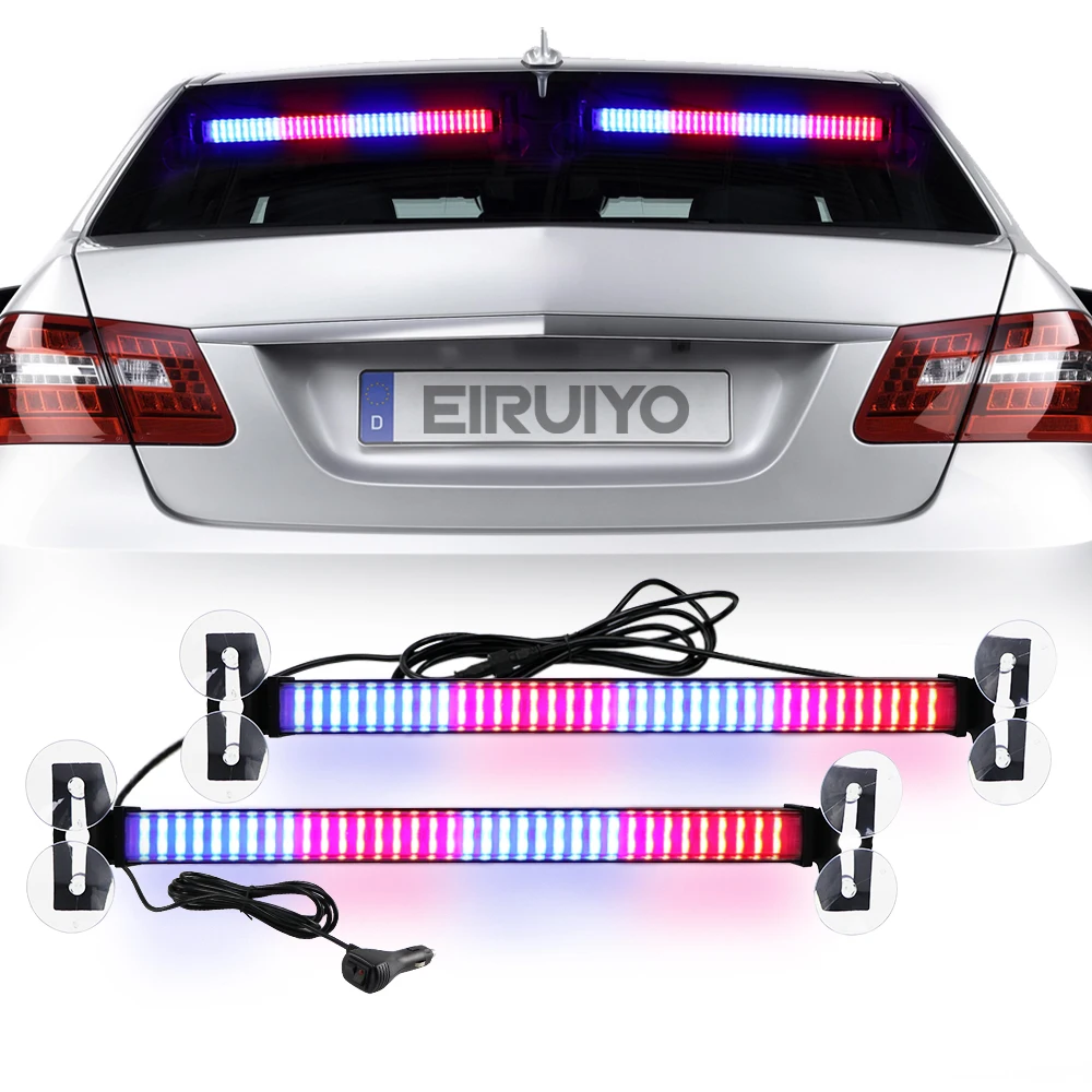 2 in 1 Police LED Strobe Light Car Auto Emergency Warning Lamp 144 Led ...