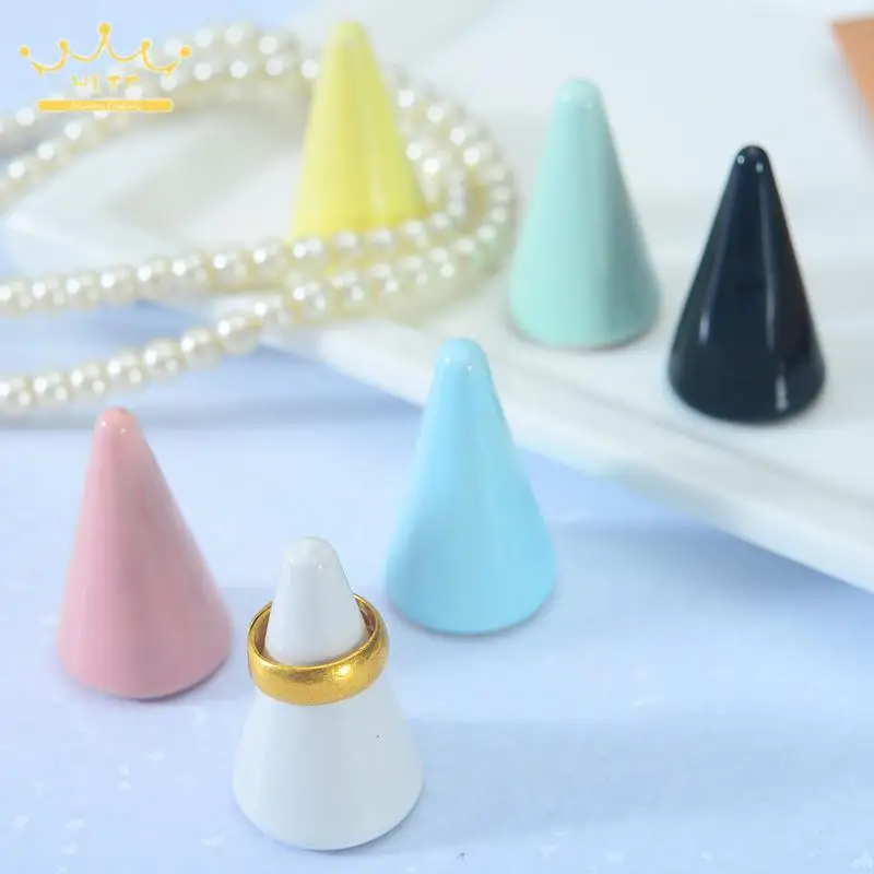 Creative-Ceramic-Conical-Ring-Display-Stand-Jewelry-Store-Window ...