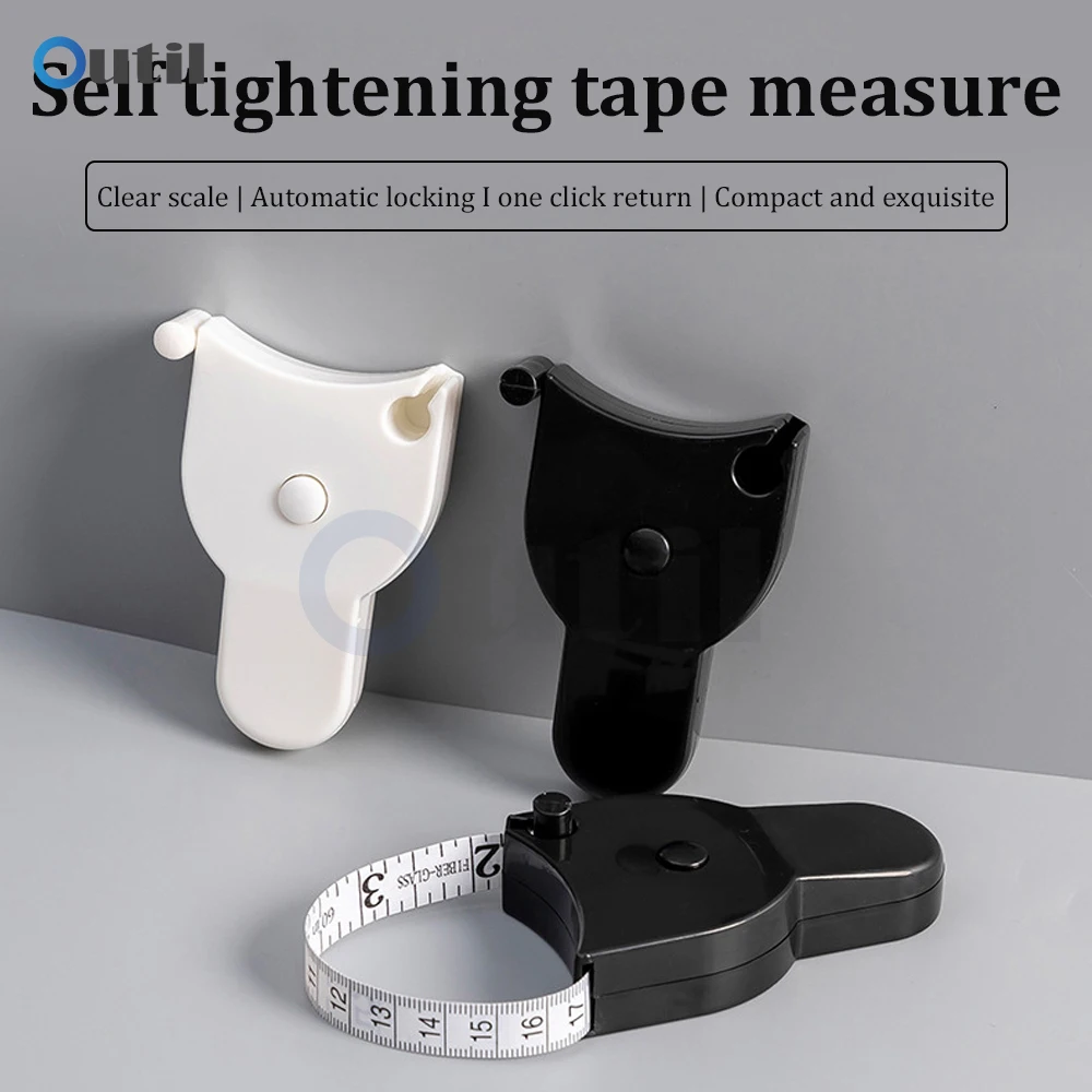 150cm-Self-tightening-Body-Measuring-Tape-Health-Fitness-Tester-Metric ...