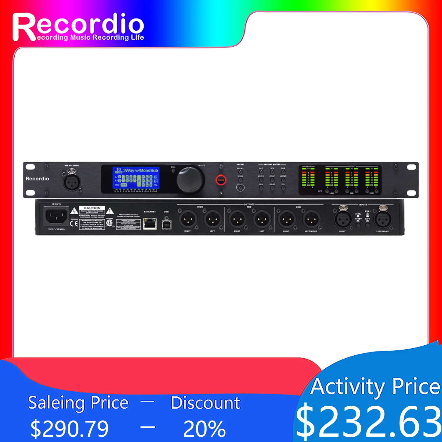 GAX PA2 Digital processor 2in6out DriveRack PA professional Sound ...