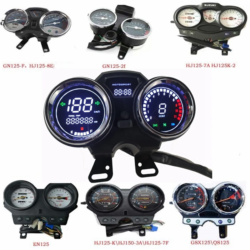 For-Suzuki-GN125-GN150-GN-125-EN125-GSX125-QS125-Yes125-Digital-Meter ...